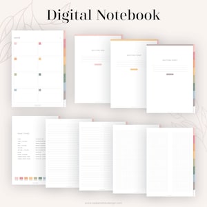 Digital Tabbed Notebook for Goodnotes (portrait) - Hyperlinked Tabs (8 ...