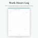 Project Work Hour Log Tracker Fillable Printable PDF Task Management ...