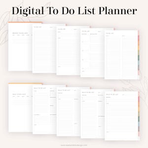 Digital to Do List Planner for Goodnotes (rainbow) - Hyperlinked ...