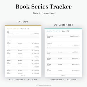 Book Series Tracker - Fillable - Printable PDF - Part of the Reading ...