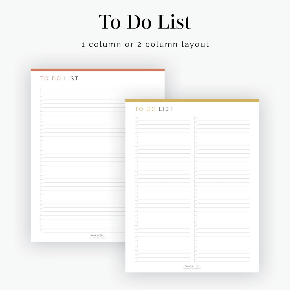 To Do List 2 Versions Fillable Printable PDF Task Management ...
