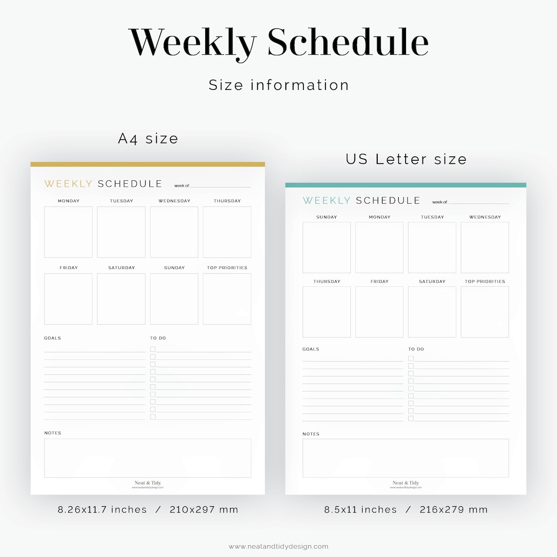 Weekly Schedule Fillable Printable PDF Academic Planner, Education Time ...