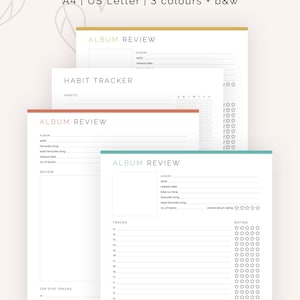 Music Album Review - Fillable, Printable PDF - Album Rating Template ...