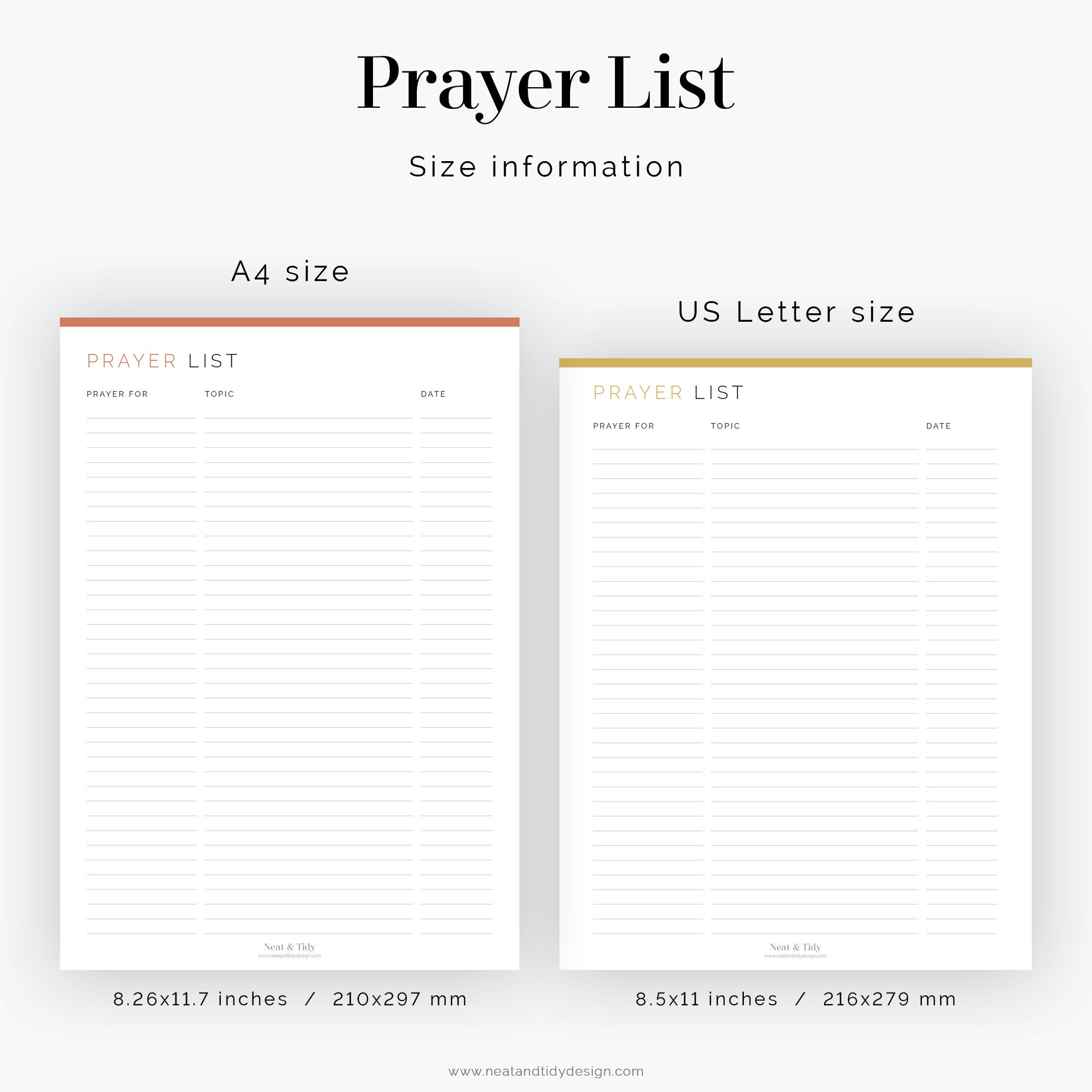 Prayer List 2 Layouts Fillable Printable PDF Daily Devotional Practice ...