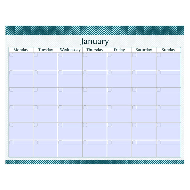 12 Month Calendar - Fillable - Printable PDF - Printable Planner ...