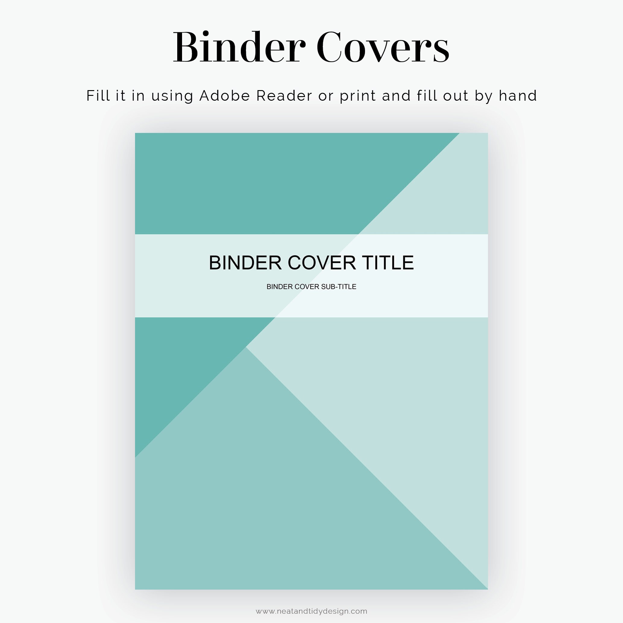 Cover Page / Divider Page Fillable Household Binder - Etsy