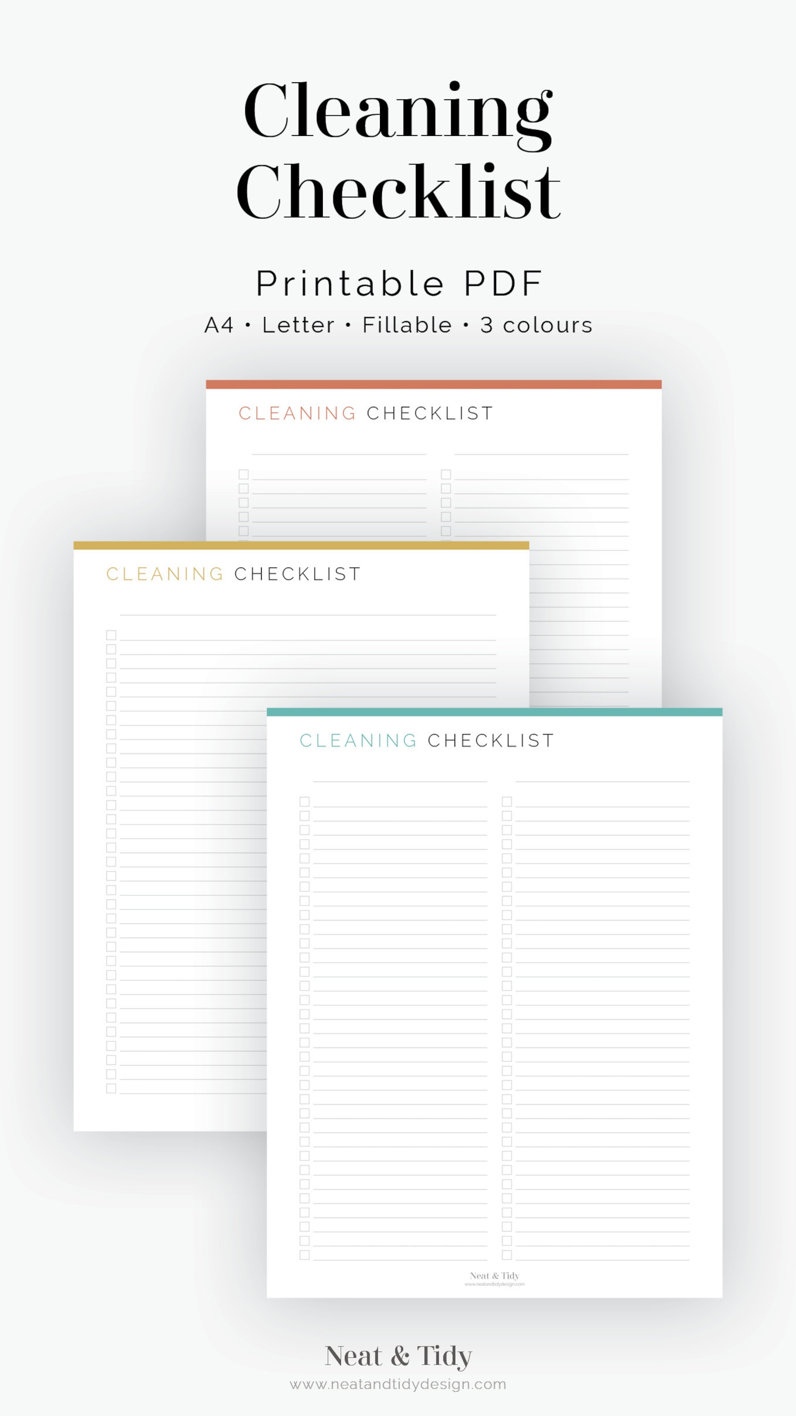 General Cleaning Checklist Fillable Printable PDF Household Binder ...