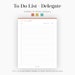To Do List Delegate Fillable Printable PDF Task Management ...