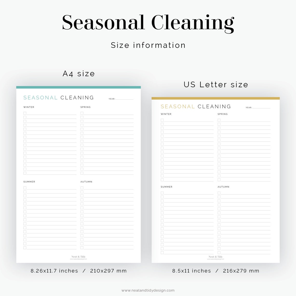 Seasonal Cleaning Checklist Fillable Printable PDF | Etsy