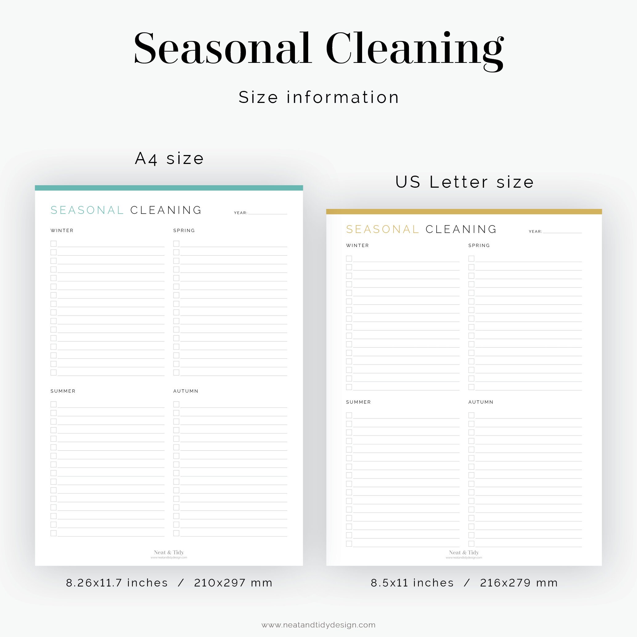 Seasonal Cleaning Checklist Fillable Printable PDF | Etsy
