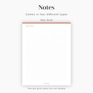 Notes - Lined, Unlined, Grid, Dot Grid - Fillable - Printable PDF ...