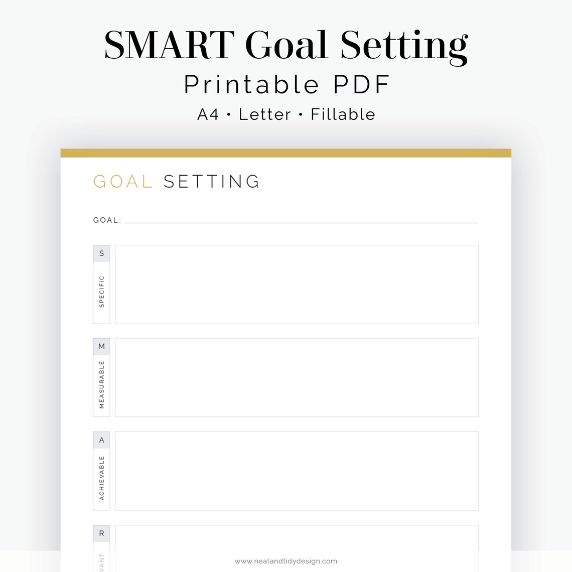 SMART Goal Setting - Fillable - Printable PDF - New Year Resolution ...