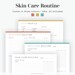 Skin Care Routine (3 Documents) - Fillable - Printable PDF - Health ...