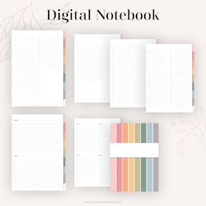 Digital Tabbed Notebook for Goodnotes (portrait) - Hyperlinked Tabs (8 ...