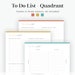 Quadrant to Do List 2 Layouts Fillable Printable PDF Task Management ...