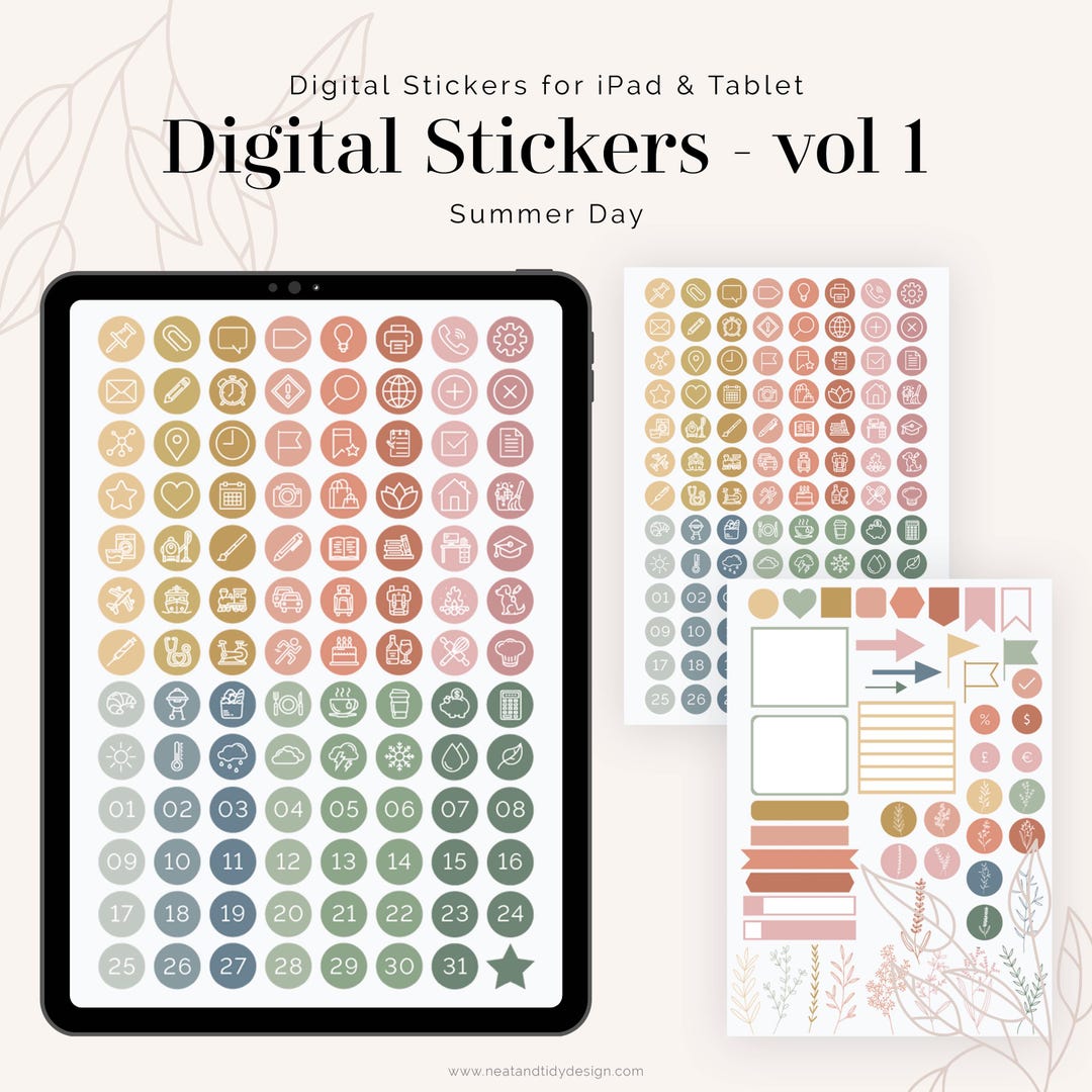 Digital Stickers for Goodnotes Planners - Vol 1 - 2120+ Stickers in ...