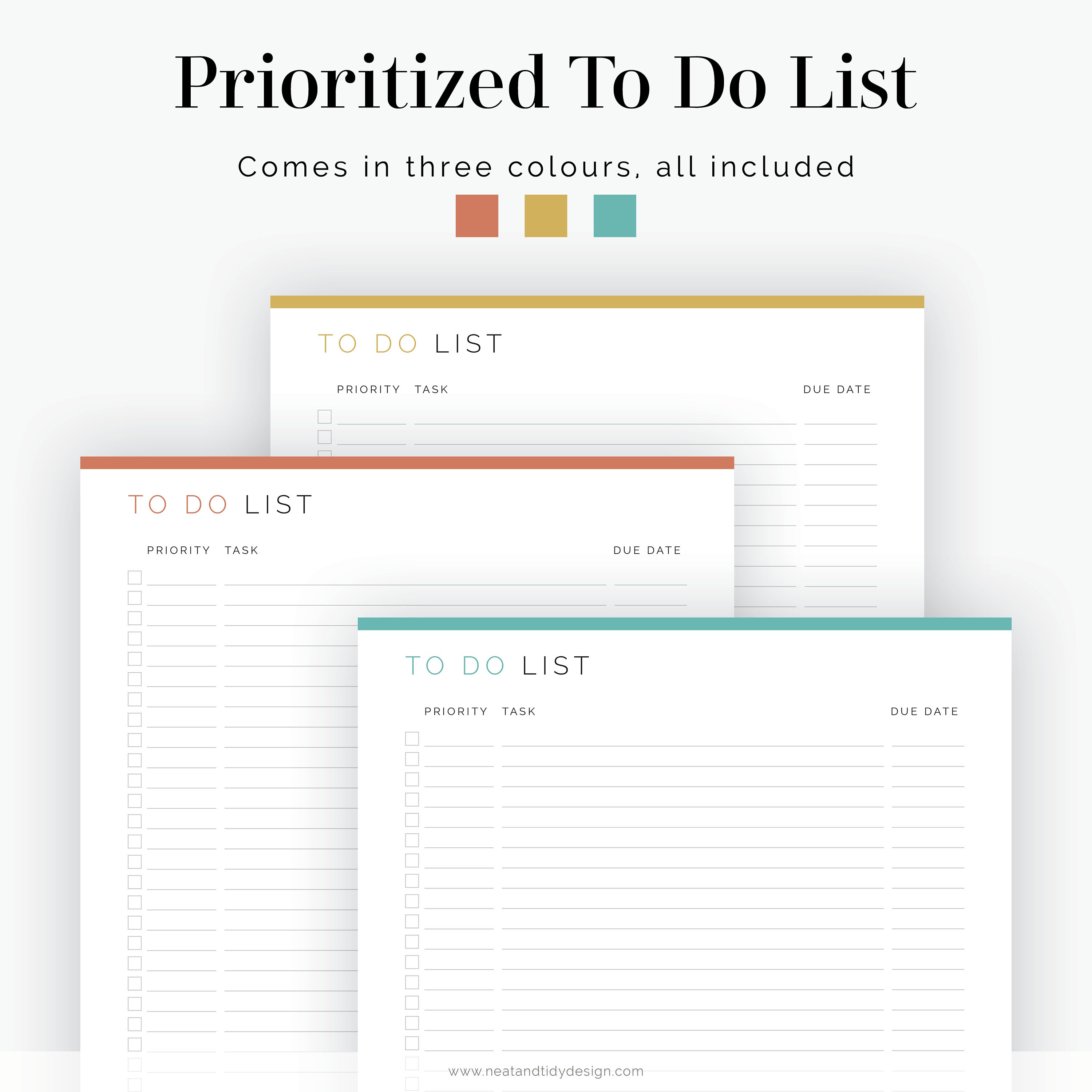 Prioritized to Do List Fillable Printable PDF Task Management ...