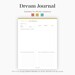 Dream Journal Fillable Printable PDF Track, Record and Interpret Your ...