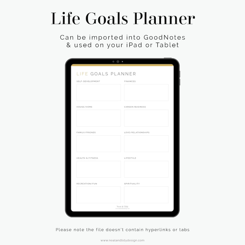 Life Goals Planner - Fillable - Printable PDF - New Year Resolution ...