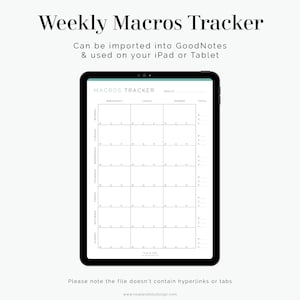 Weekly Macros Tracker - Fillable - Printable PDF - Weekly Food Log ...