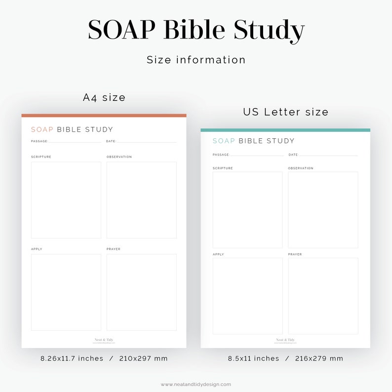 SOAP Bible Study Fillable Printable PDF Journaling | Etsy