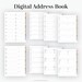 Digital Address Book for Goodnotes & Notability rainbow Hyperlinked ...