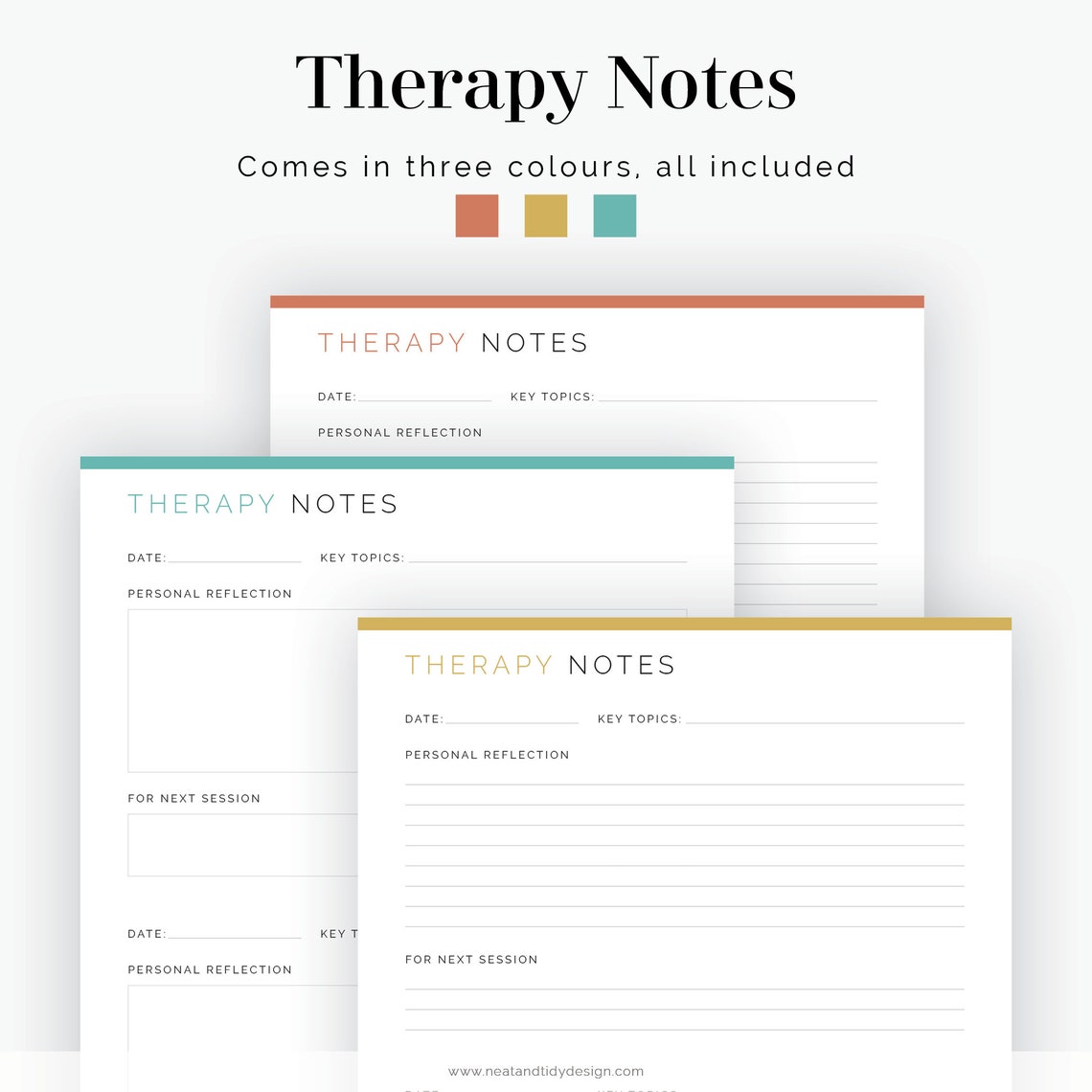 Therapy Session Notes Fillable Printable PDF Mental - Etsy