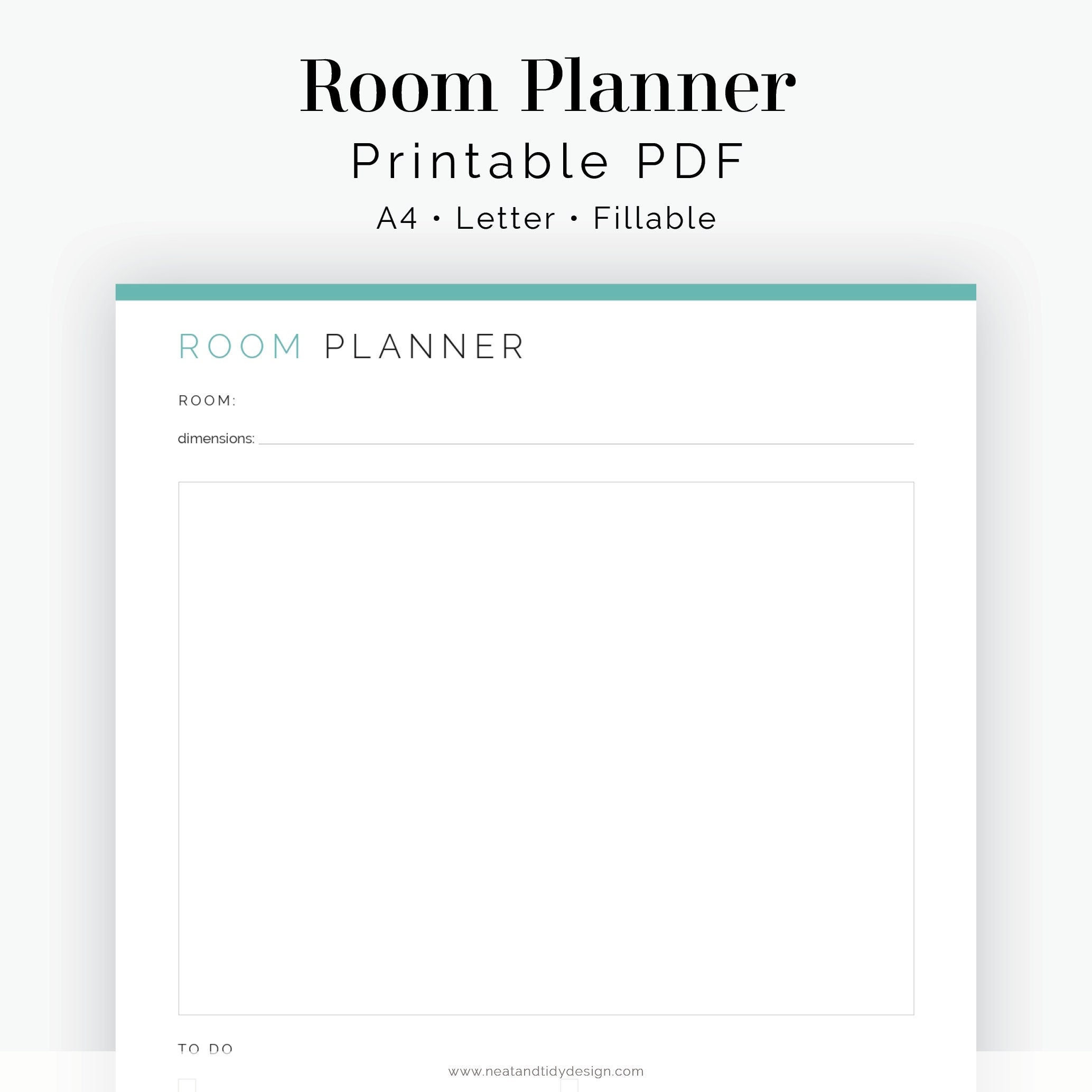 Room Planner - Fillable - Moving Planner - Printable Organizational PDF ...