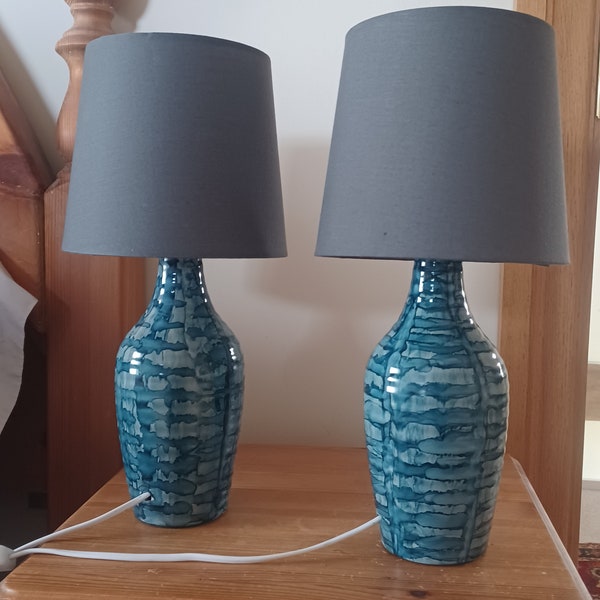 Blue Table Lamp - Etsy