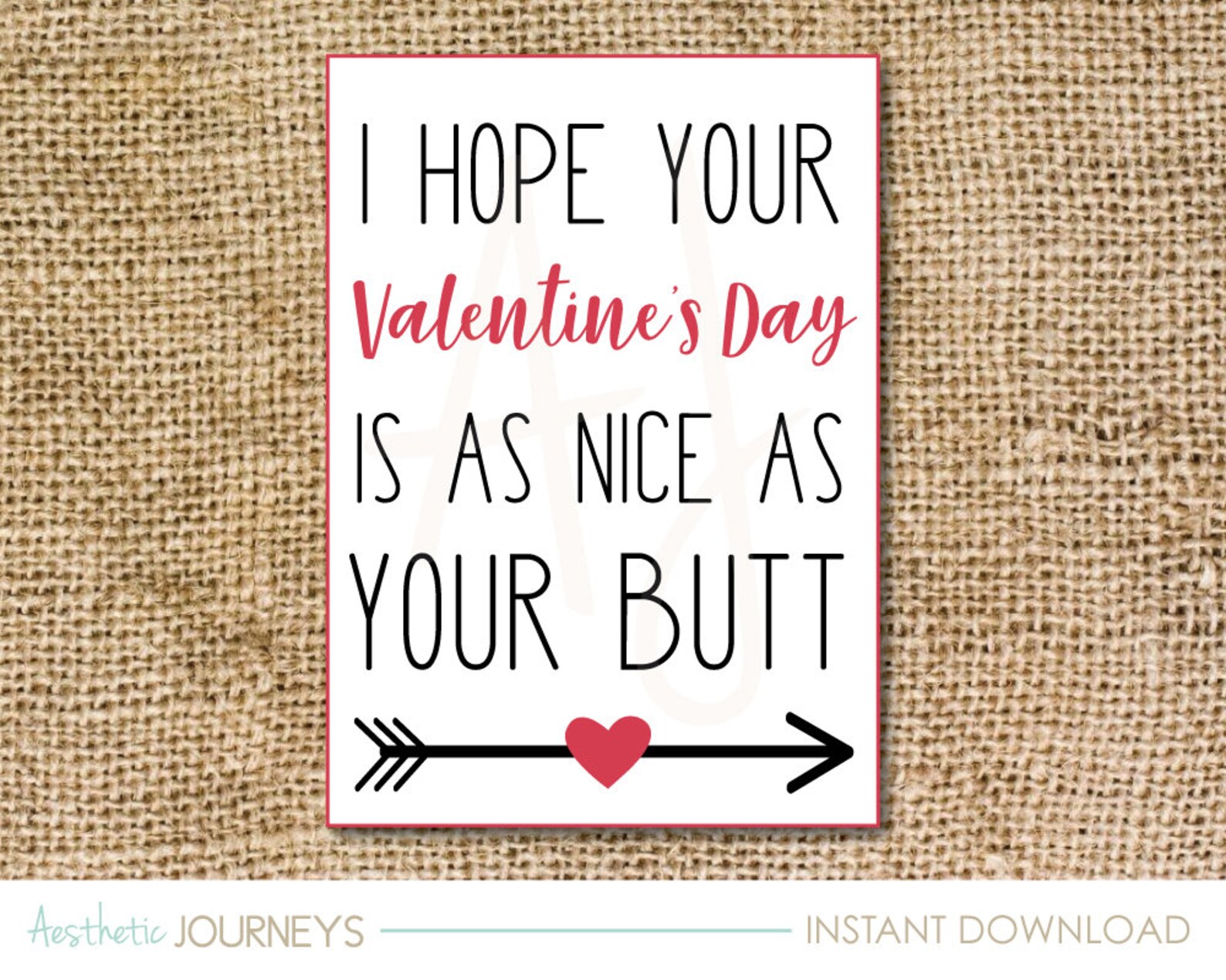 Funny Valentine Card With Love Graphics For Naughty Valentine Etsy