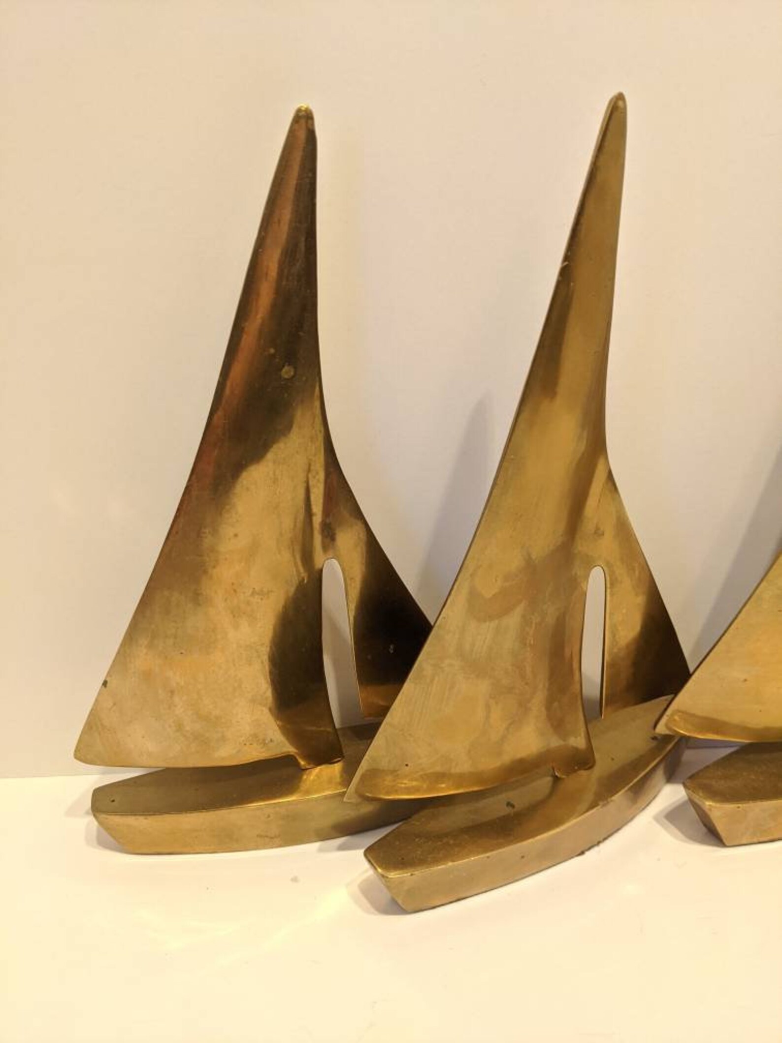 Brass Sailboat Paper Weights Brass Office Nautical Decor Brass - Etsy