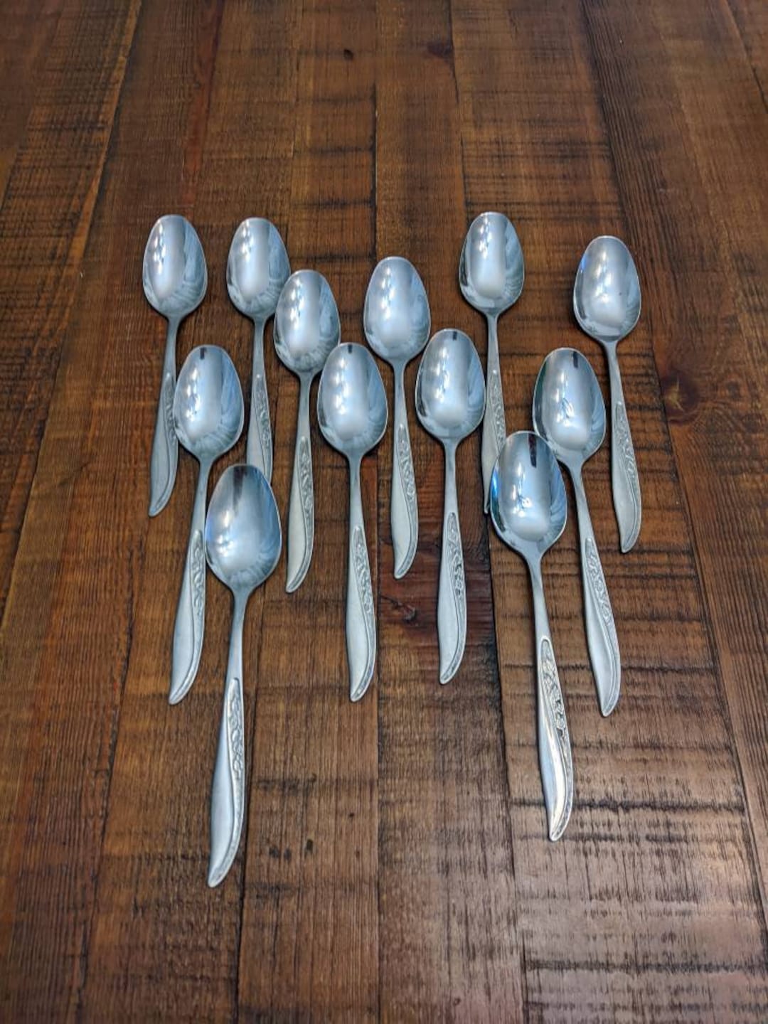 Lifetime Cutlery Stainless Spoons Large Soup Spoons Floral Pattern ...
