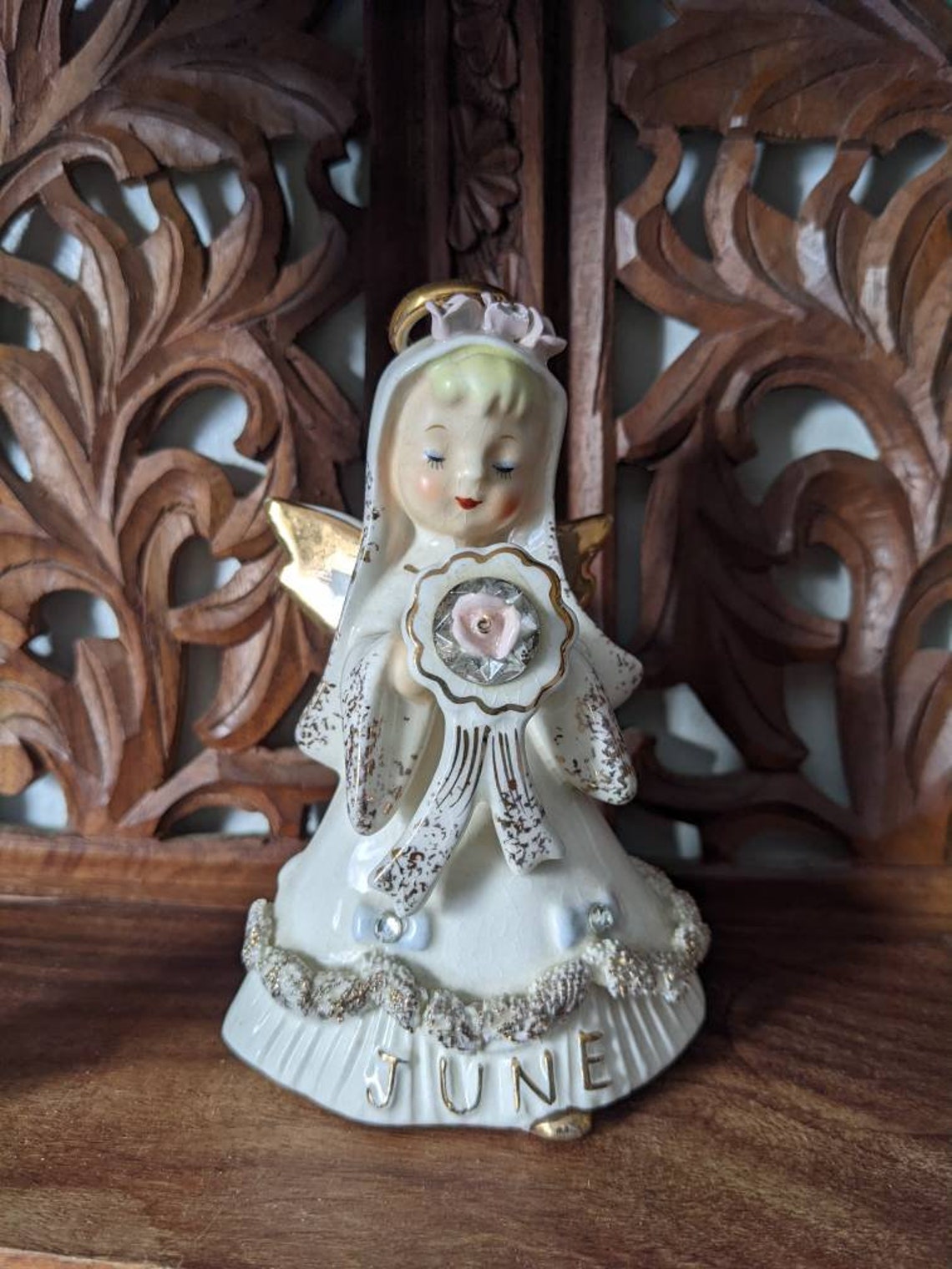 Lefton June Angel Figurine June Bride Figurine Bride Statue - Etsy