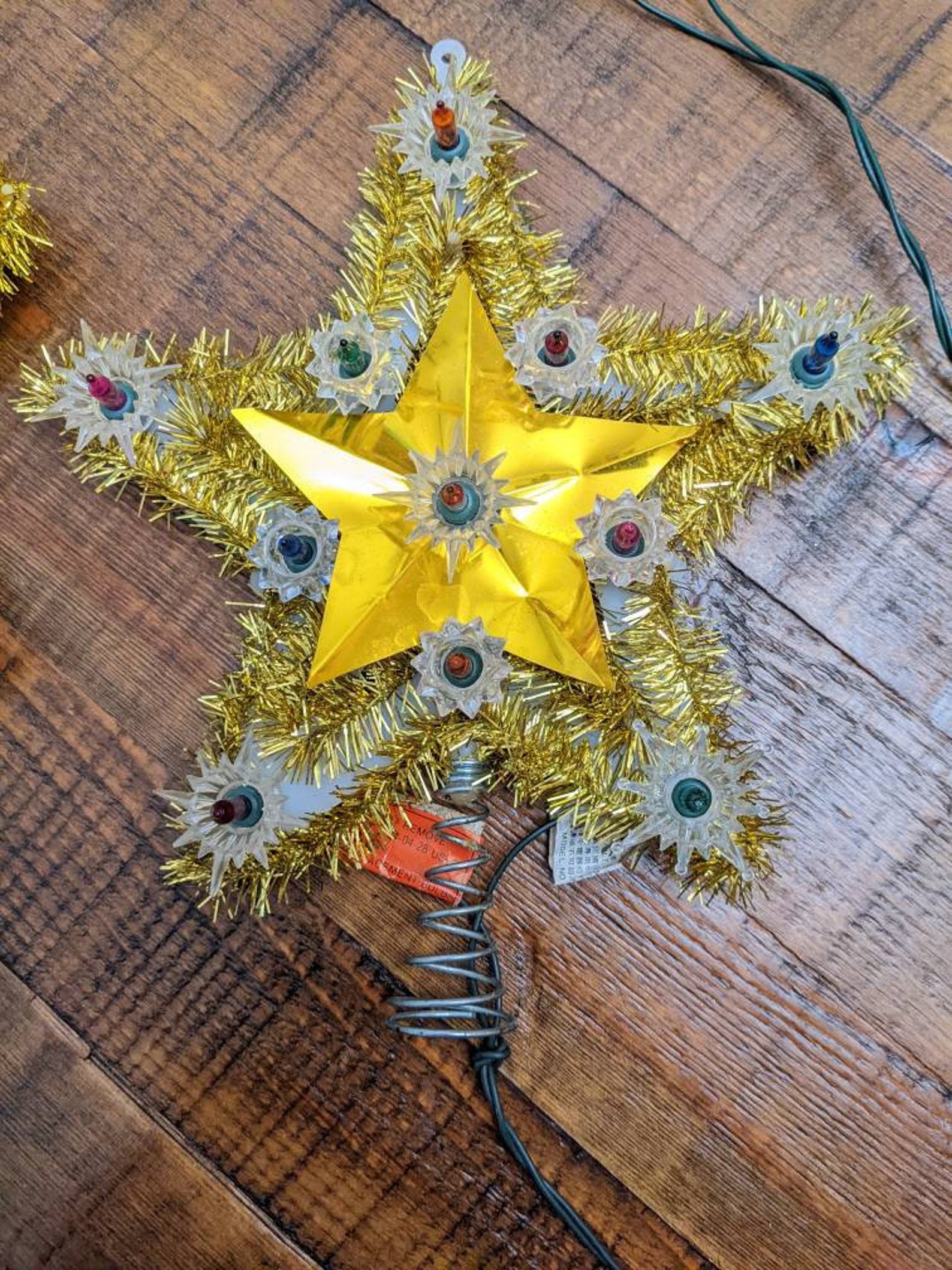 Choice Gold Tree Topper Light up Tree Star Gold Christmas - Etsy