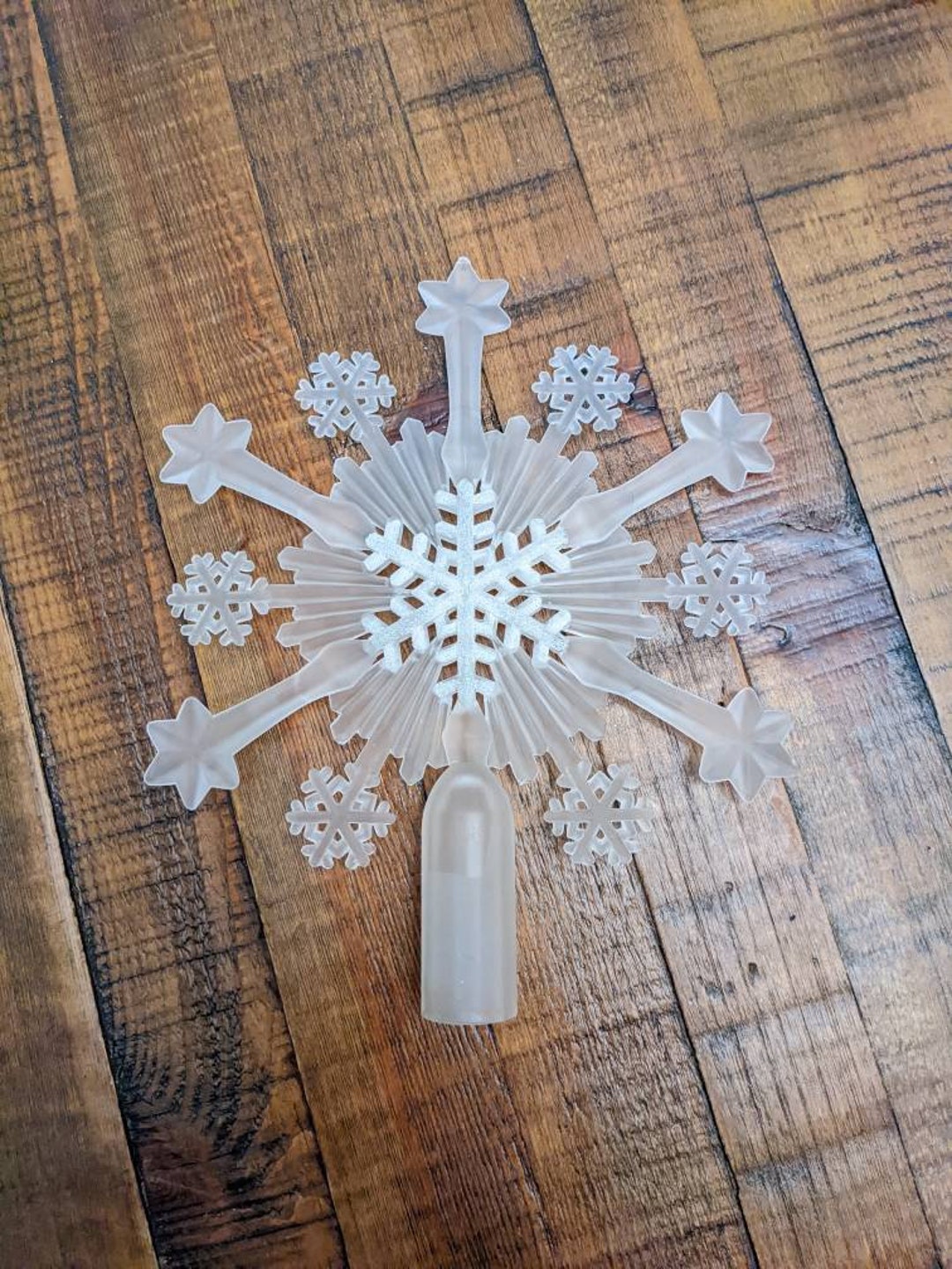 Acrylic Tree Star Acrylic Tree Topper See-through Snowflake Tree Topper ...