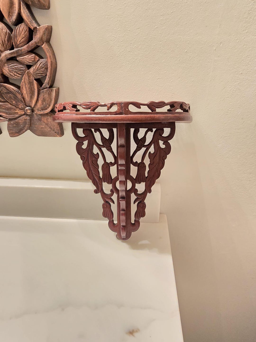 Victorian Shelf Wooden Shelf Bohemian Shelf Wall Shelf Carved Wood ...