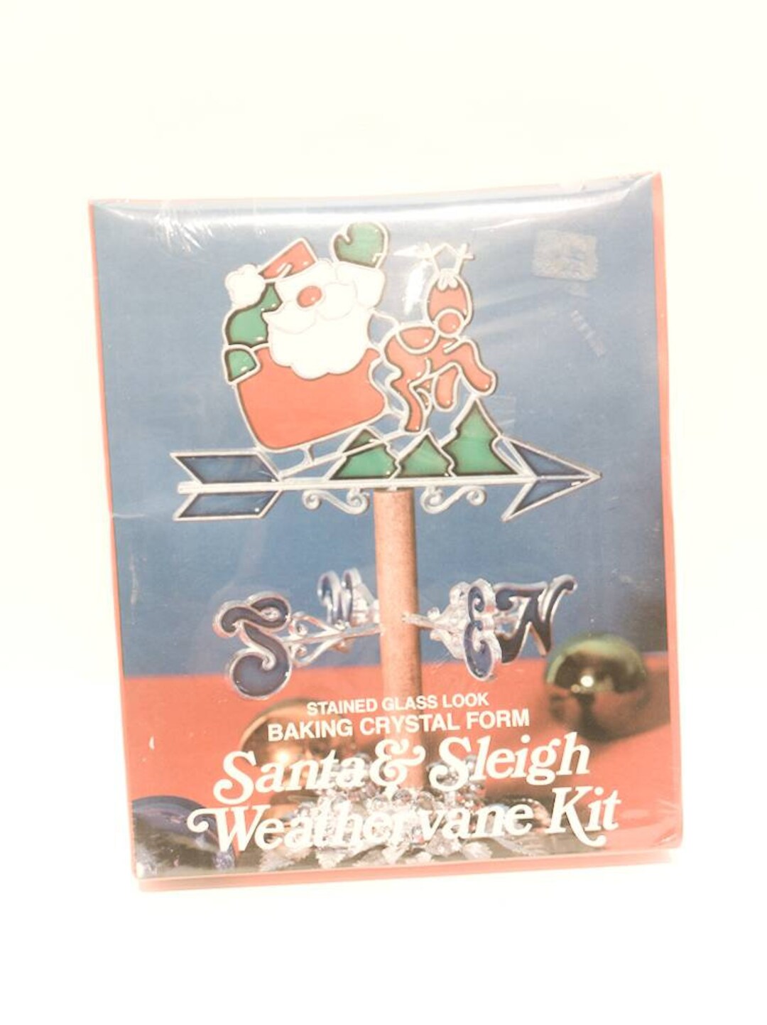 Santa and Sleigh Stained Glass Kit Weathervane Craft Kit Christmas ...