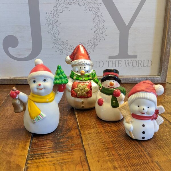 Ceramic Snowman - Etsy