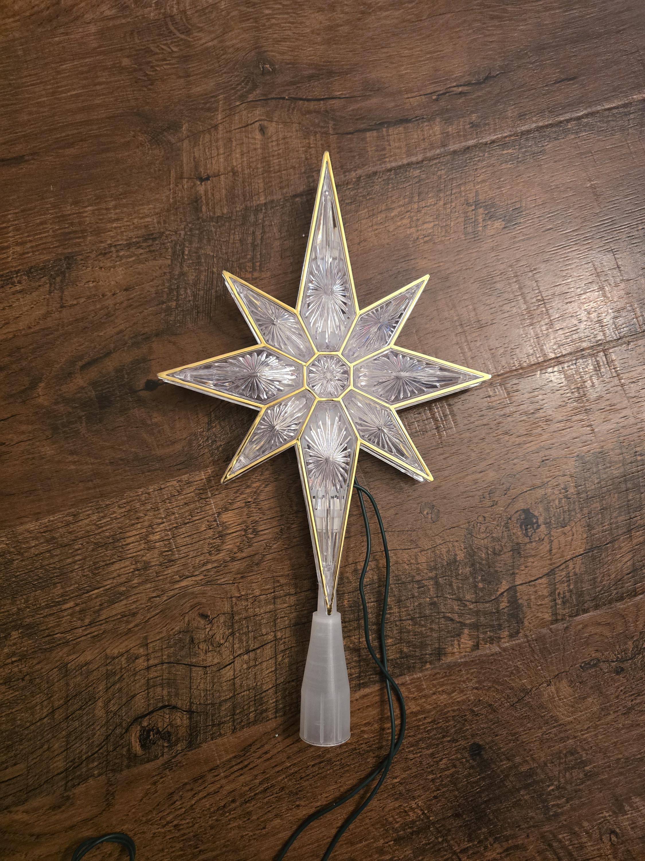 Clear Atomic Tree Star Mid-century Modern Tree Star Plastic Christmas ...