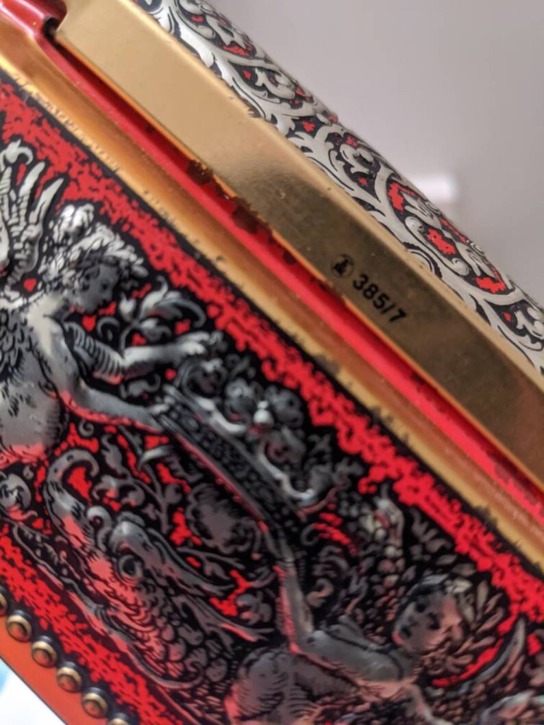 Trinket Tin Lion Decor Castle Style Art Nouveau Box Mermaid - Etsy