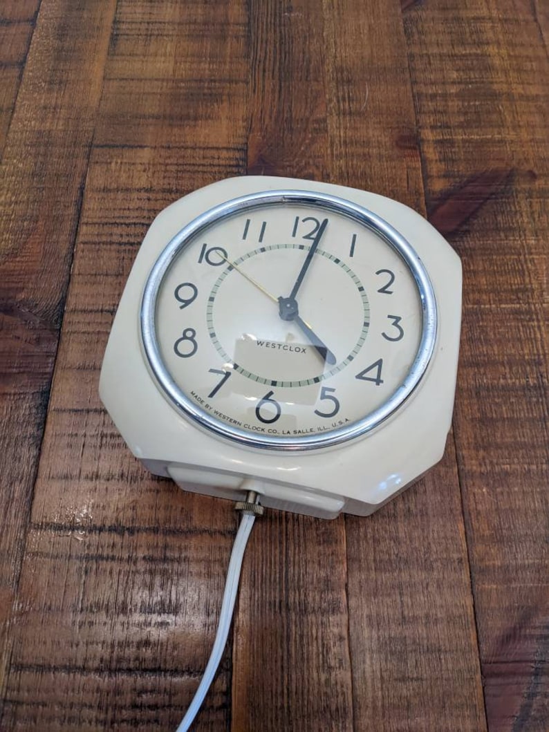 Westclox Wall Clock Kitchen Clock Plug in Wall Clock Electric - Etsy