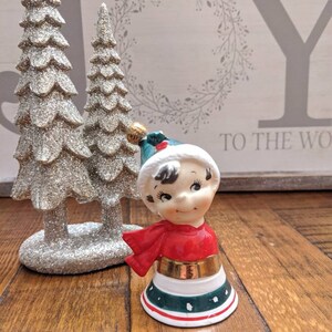 Lefton Elf Bell Ceramic Elf Collectible Christmas Figurine Holiday ...