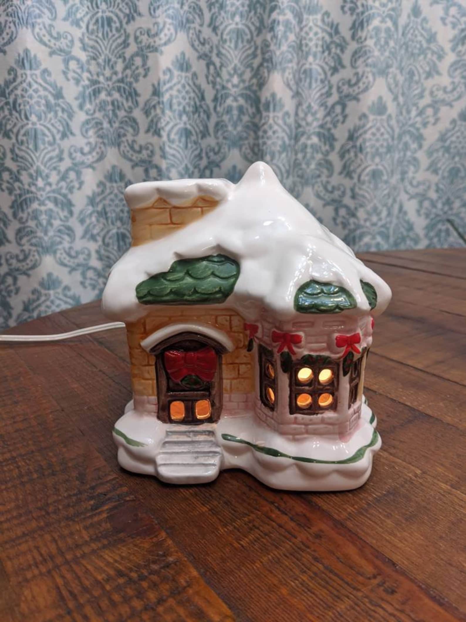 Light up Ceramic House Holiday Decor Christmas Decor Village - Etsy