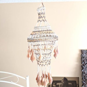 Bohemian Shell Shell Decor Boho Decor Beach Style Seashell Chandelier ...