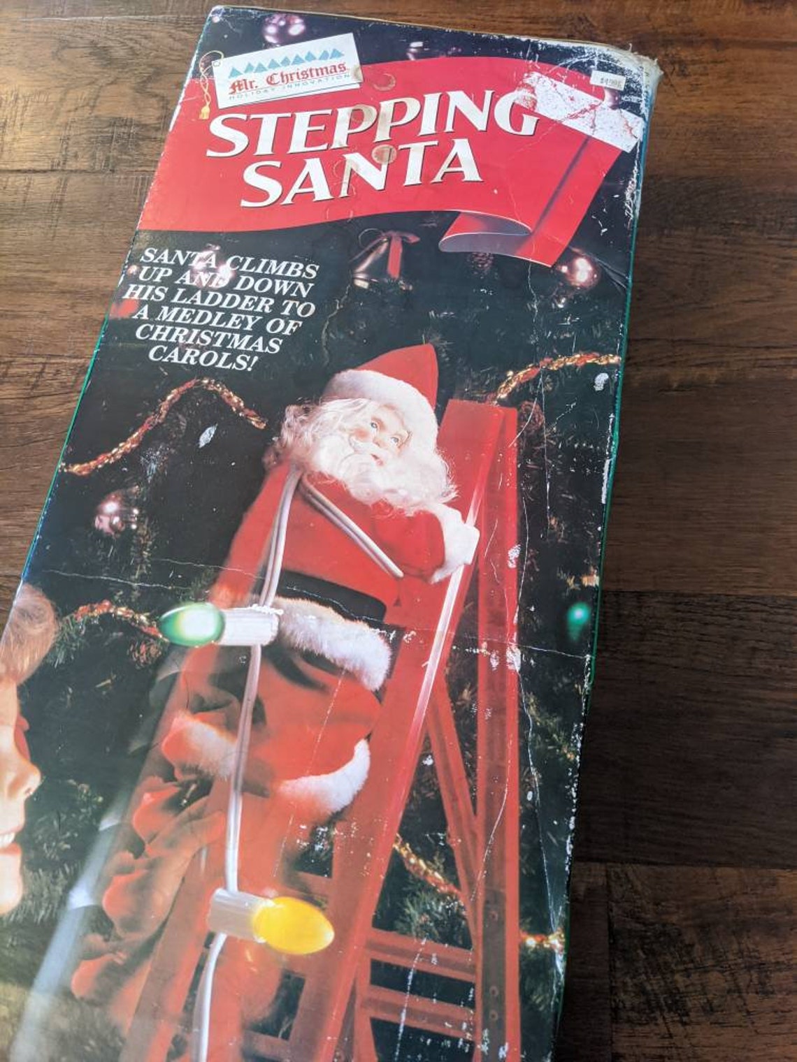 Stepping Santa Holiday Decor Santa Walking up A Ladder Mr - Etsy