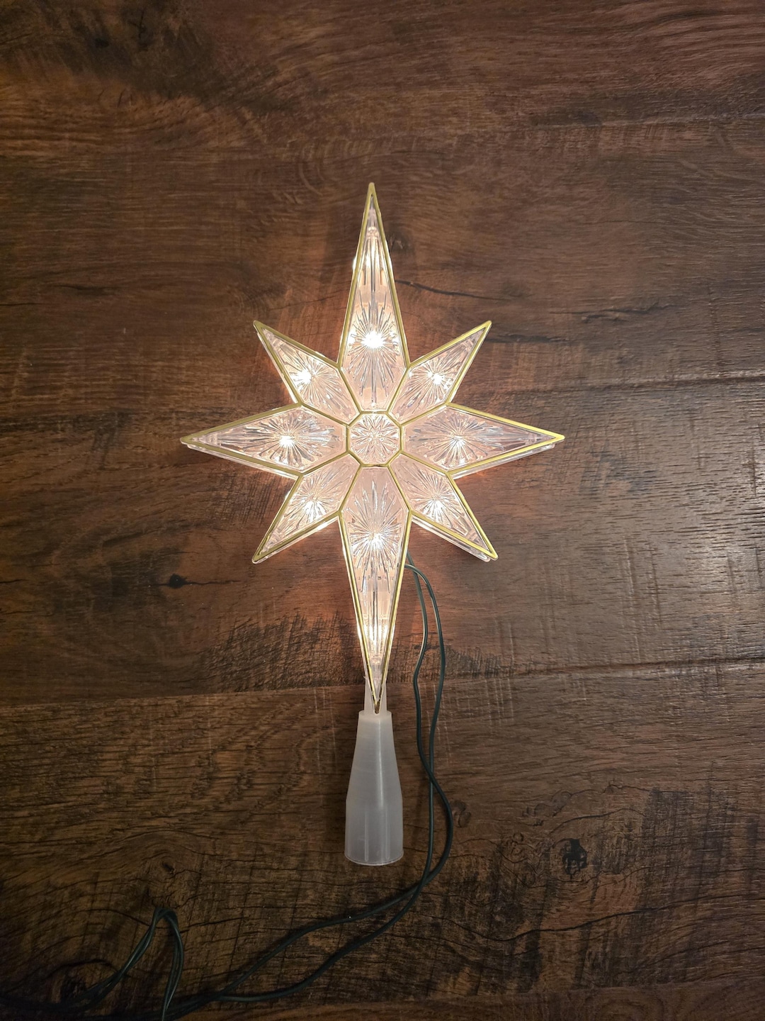 Clear Atomic Tree Star Mid-century Modern Tree Star Plastic Christmas ...