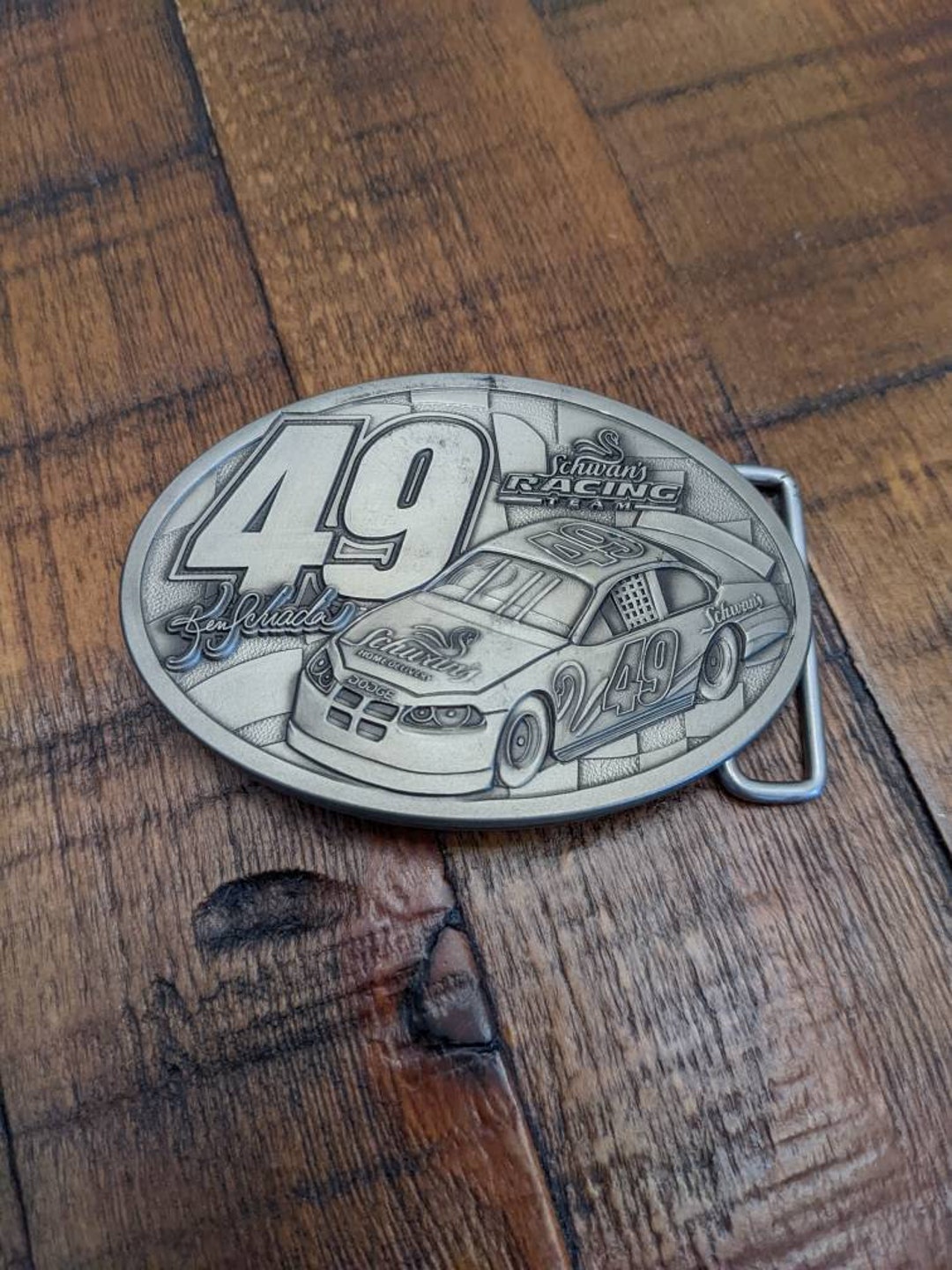 50% off Ken Schrader #49 Schwan's Racing Belt Buckle NASCAR Belt Buckle ...