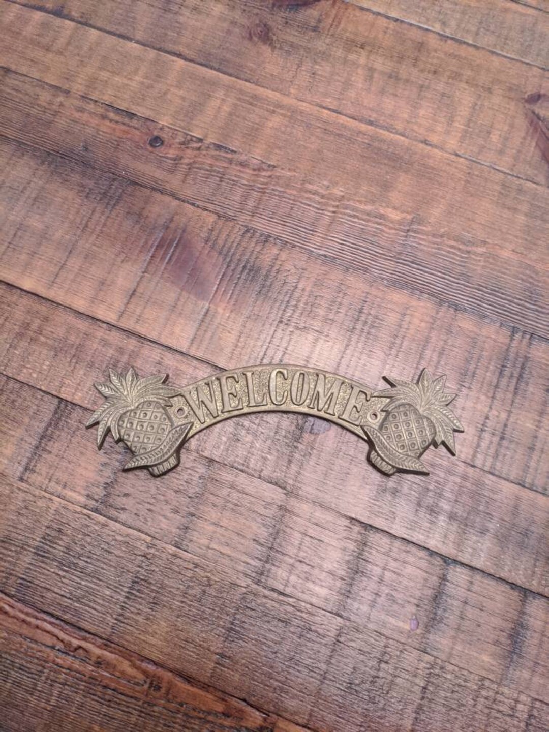 Brass Pineapple Welcome Sign Made In India Pineapple Signs Brass Signs ...