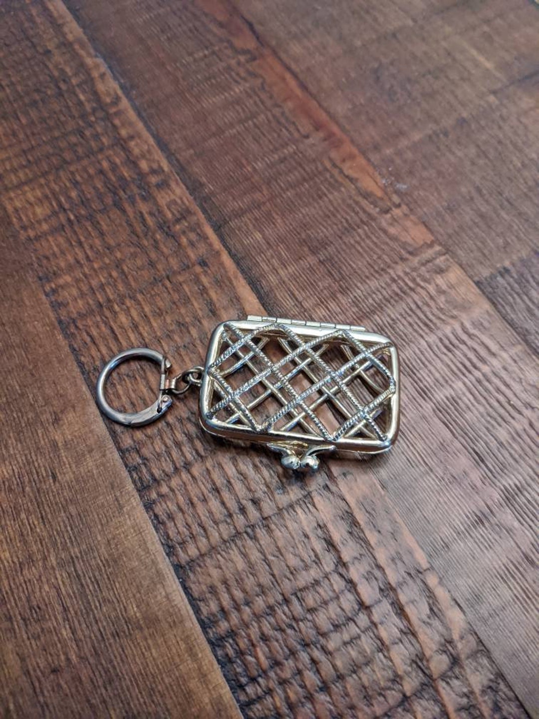 Gold Suitcase Keychain Collectible Suitcase Keychain With Storage Retro ...