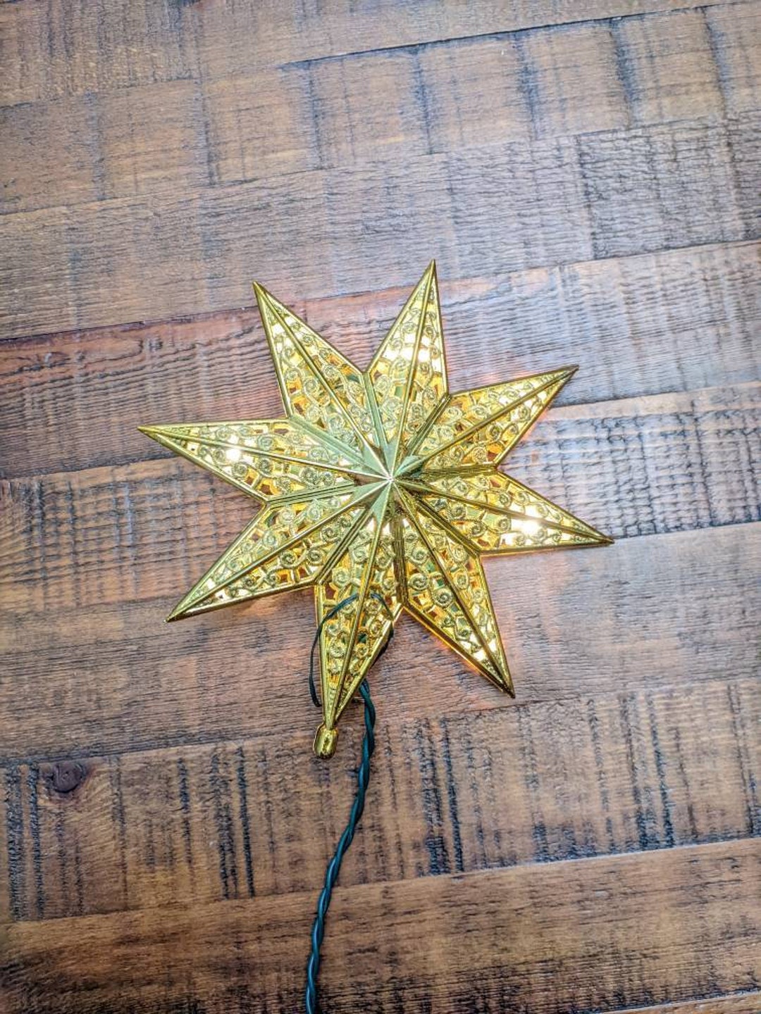 Gold Light up Tree Star Shell Tree Star St Patrick's Decor Irish ...